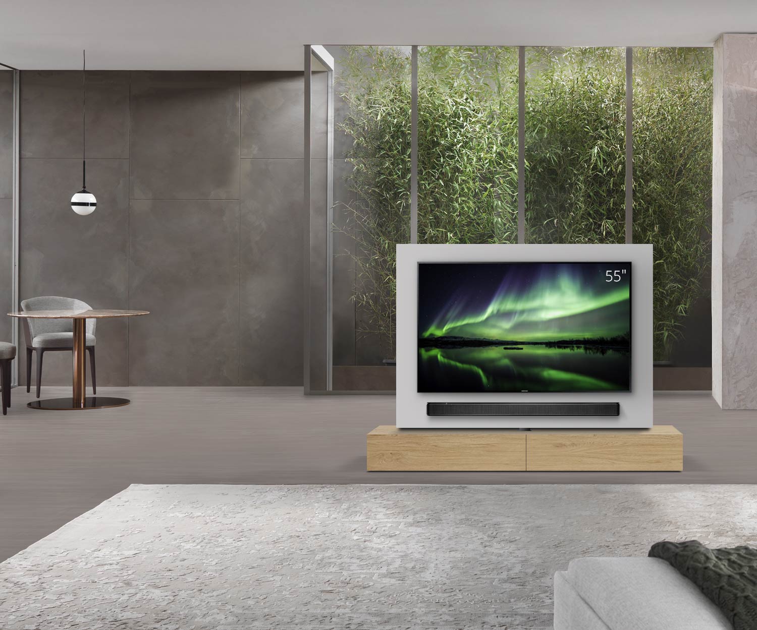 Livitalia Roto Design Lowboard Room divider TV panel rotatable