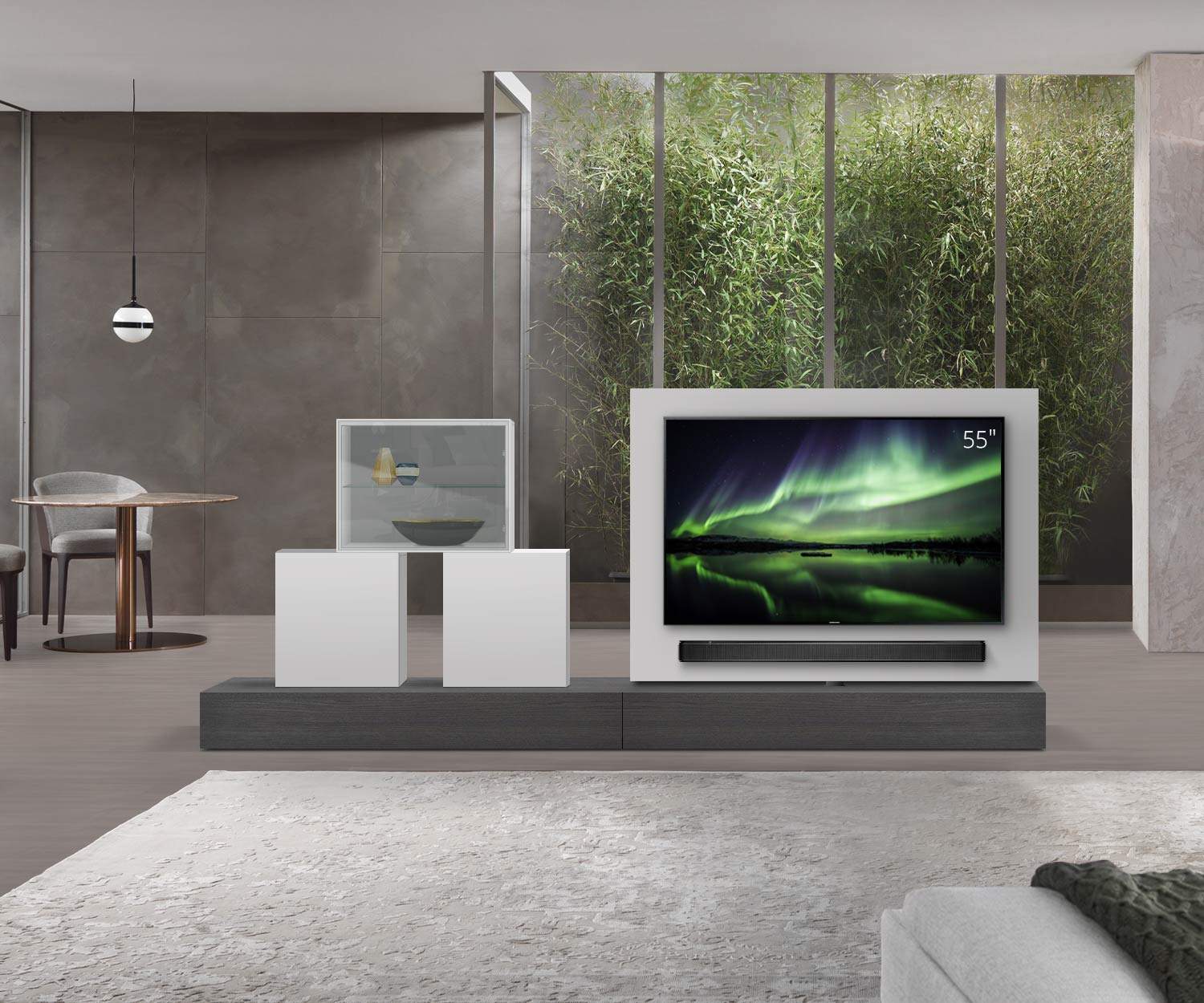 Livitalia Roto Design Lowboard Room divider TV panel rotatable