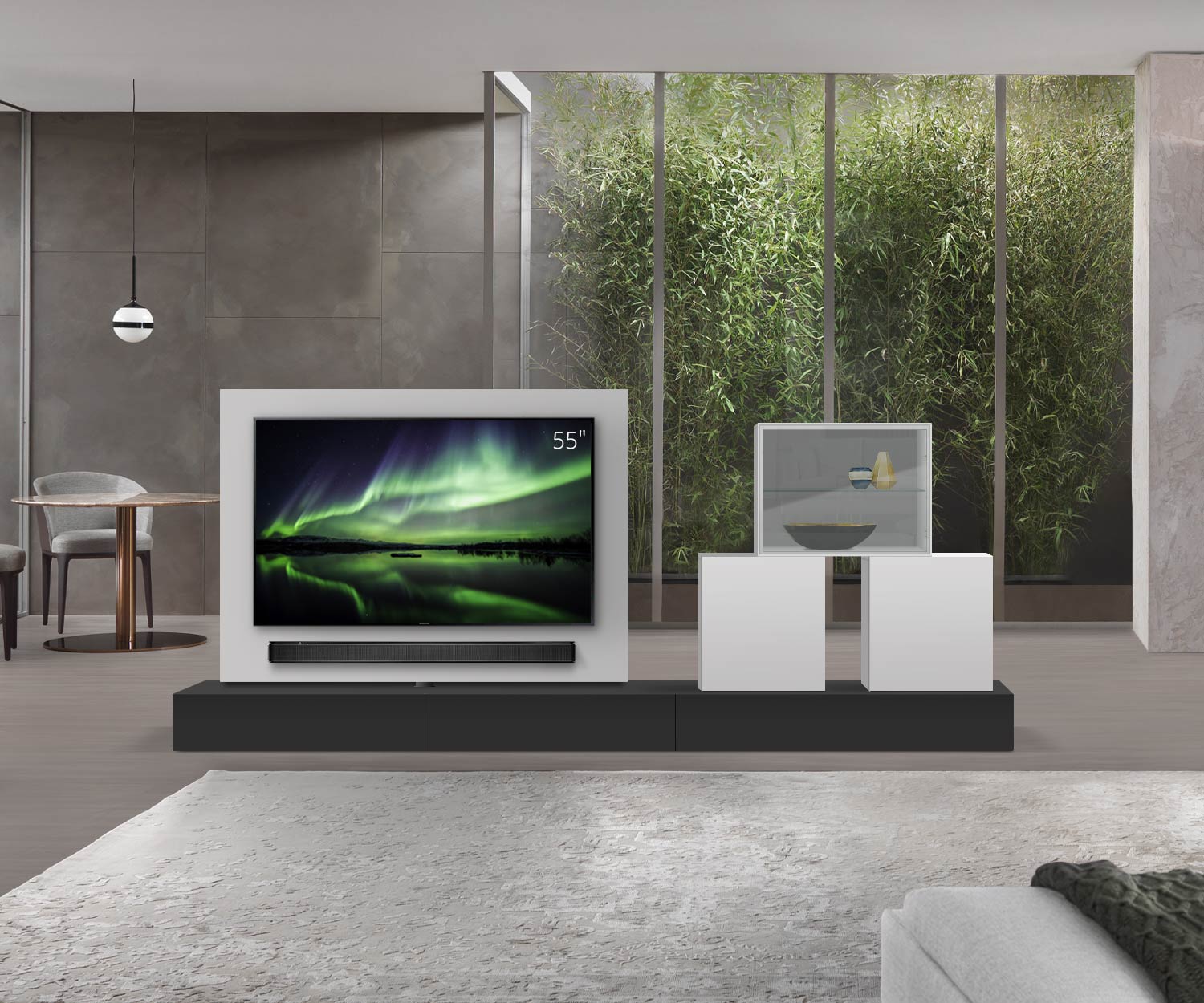 Livitalia Roto Design Lowboard Room divider TV panel rotatable